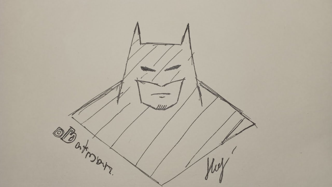 How to draw easy Batman|Step-by-step - YouTube