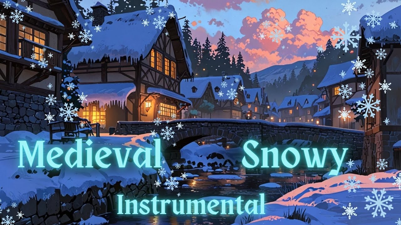 Snow Falling Sound with Medieval Relaxing Music 1 Hour - YouTube