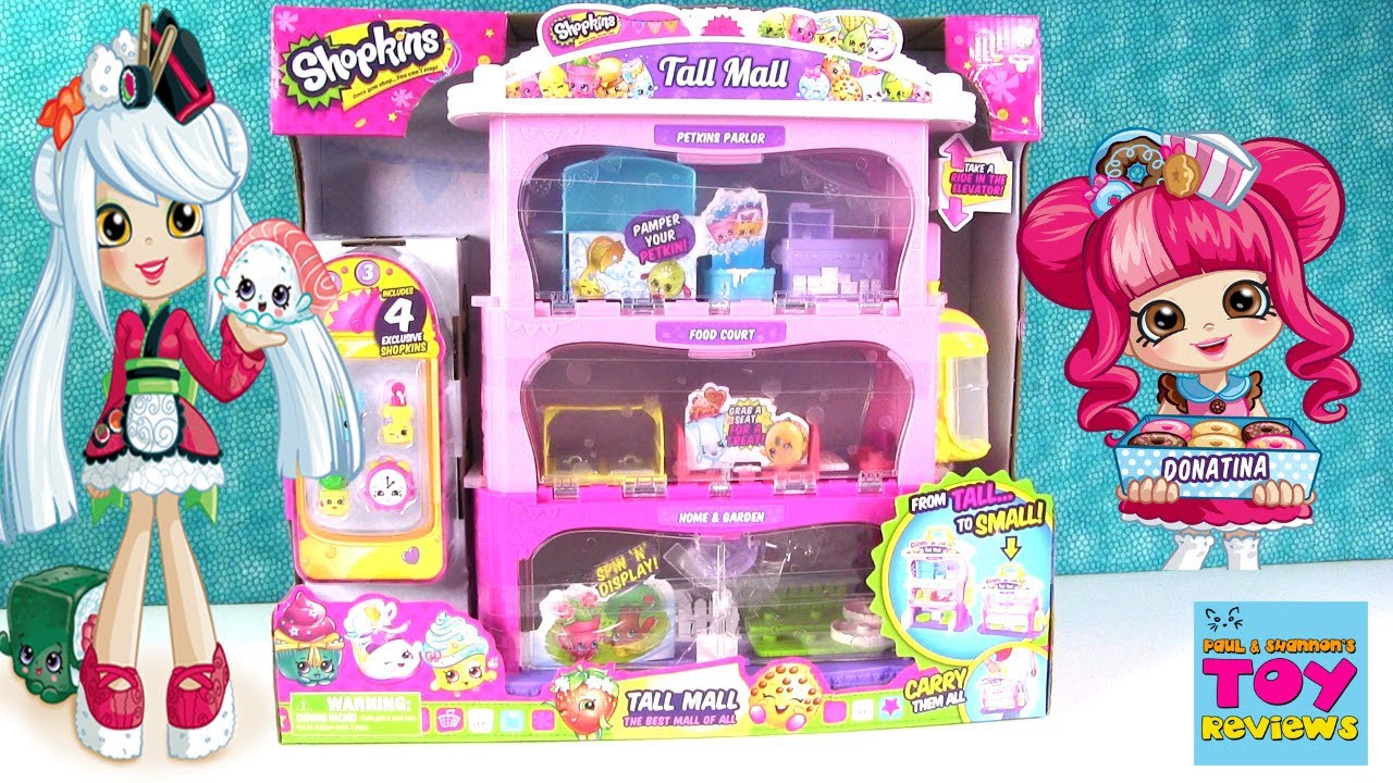 Shopkins Tall Mall Playset Unboxing Season 5 Exlusive Characters