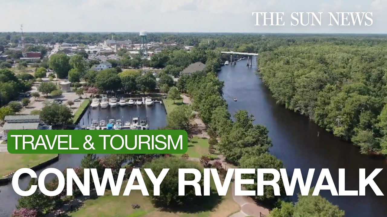 Aerial Views Of Historic Conway Riverfront In South Carolina - YouTube
