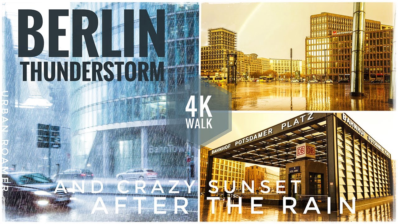 Heavy Thunderstorm over Berlin - Atmospheric Rain Walking Video at ...