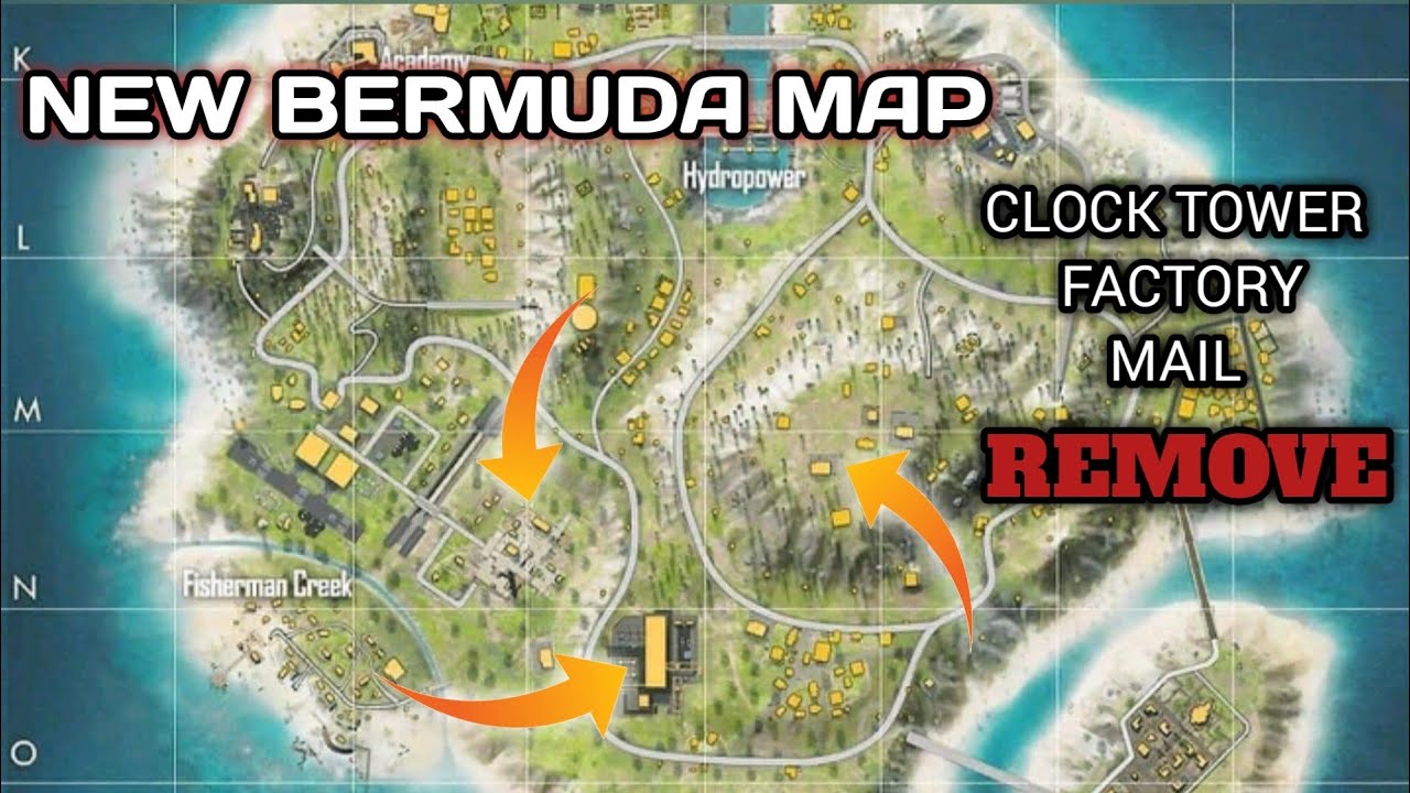 REMOVED Clock Tower Factory and Mail 😭In Bermuda Map.2.0 ||OB23 UPDATE ...