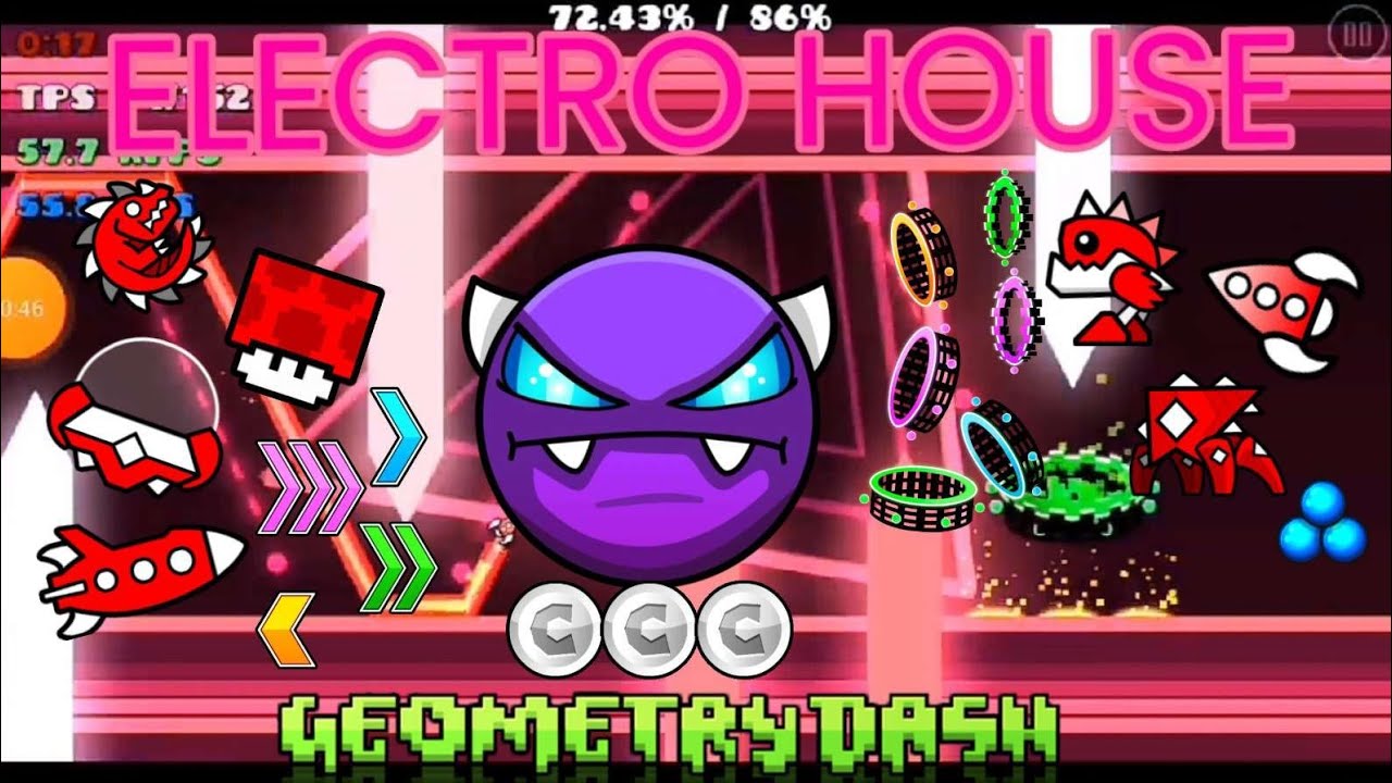 Electro House: By @Danolex (Dificultad Easy demon) Video en 2k - YouTube