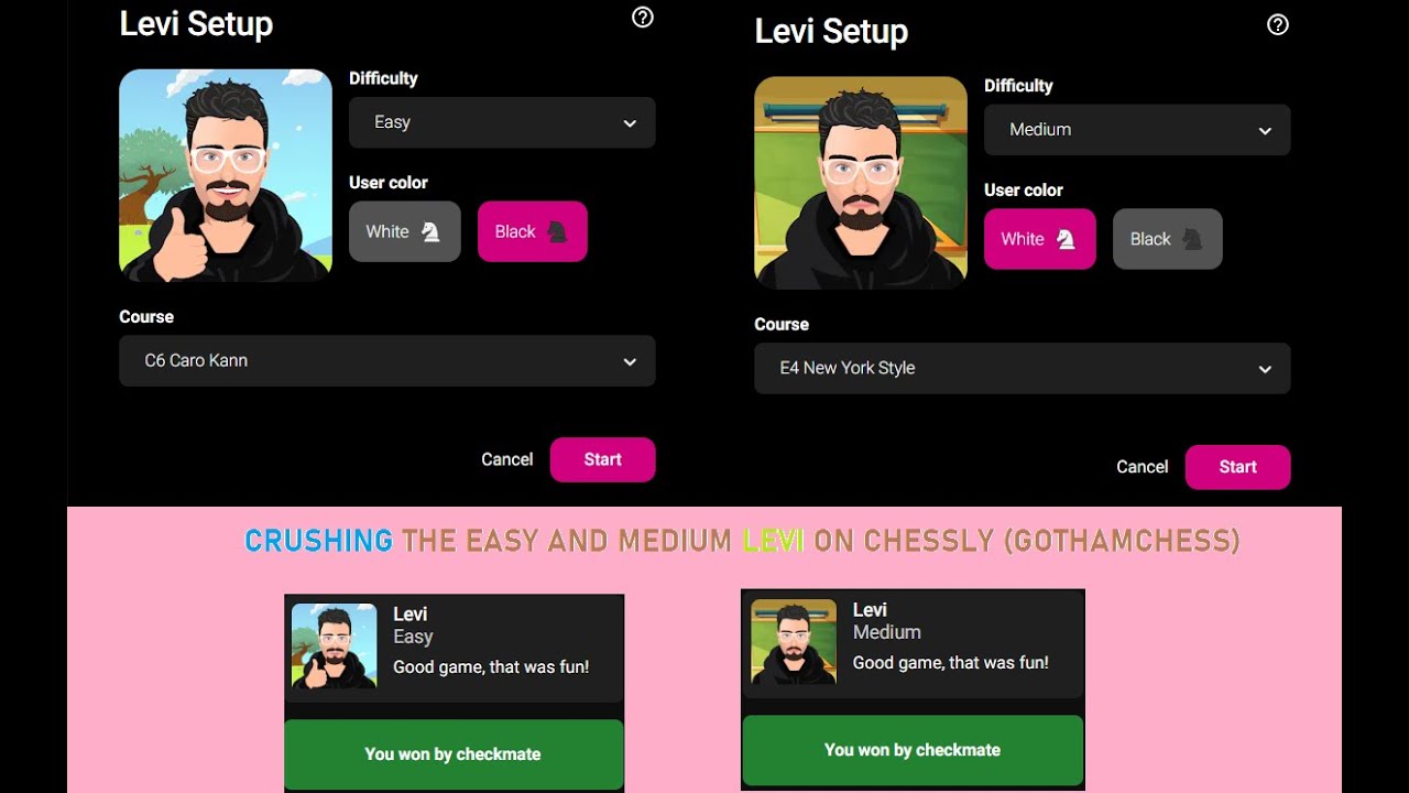 Crushing Levi (@GothamChess) from Chessly [Easy and Medium Level] - YouTube