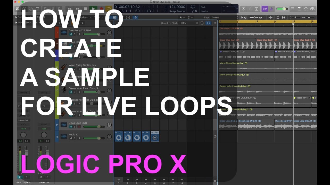 How to Create a sample for live loops : LOGIC PRO X : SINGLE FUNCTIONS ...