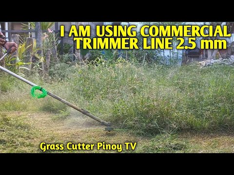 CUTTING THE EXTREMELY OVERGROWN GRASS AND WEEDS USING THE COMMERCIAL ...