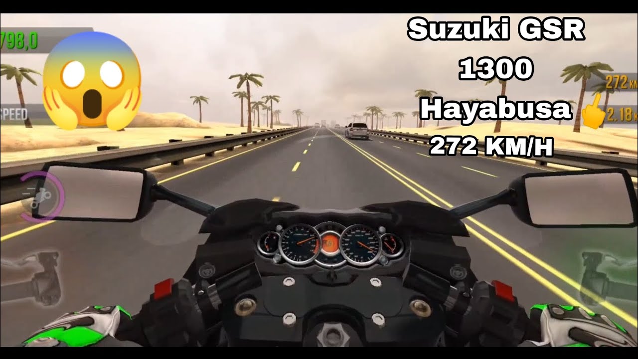 ||Suzuki GSX 1300R|| Hayabusa Traffic Rider game play video- High speed ...