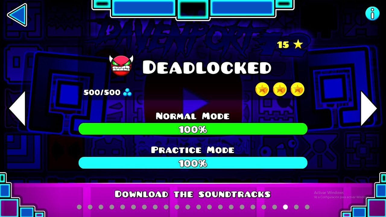 "Deadlocked" by:RobTop (3 User Coins) - Geometry Dash 2.11 ...