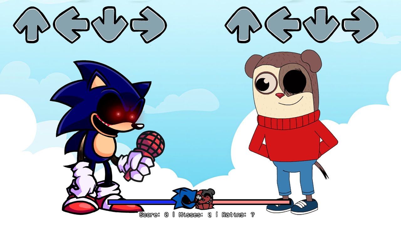 FNF Sonic vs NEW Trifle Thumb All Phases Sings Pony Girl | Bluey FNF ...