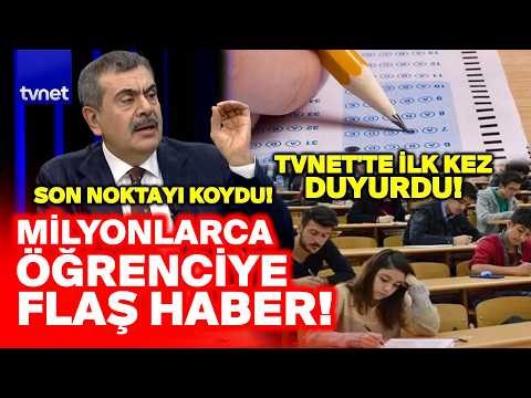 #SONDAKİKA SINAV SİSTEMİ DEĞİŞİYOR MU? Bakan Tekin TVNET’te açıkladı!