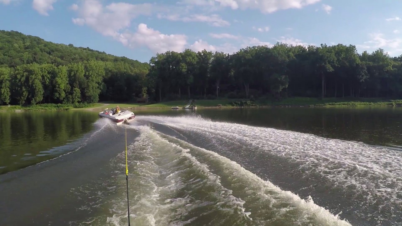 Templeton PA, water skiing July 2017 - YouTube
