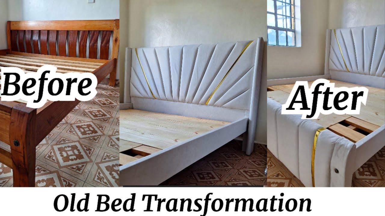 Before And After DIY Wooden Bed Makeover // All Things With Us - YouTube