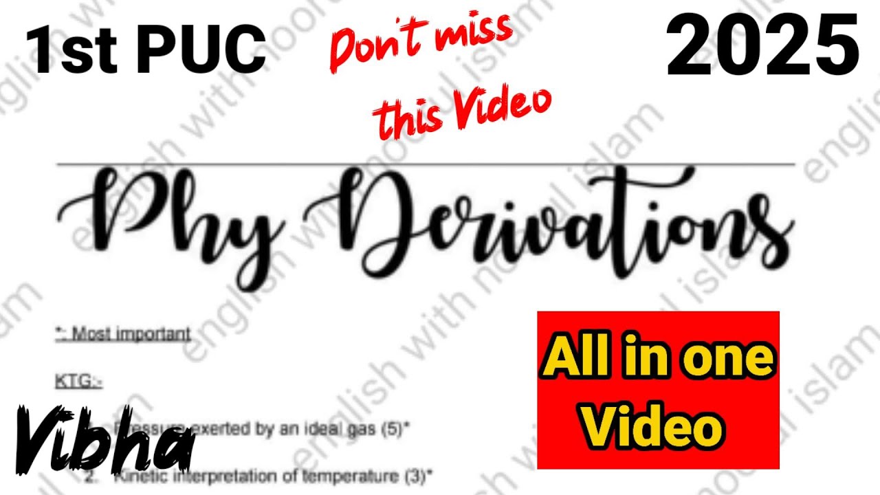 1st puc physics important questions for preparatry exam 2024-25 kseab ...