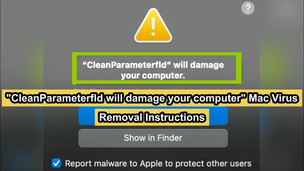 "CleanParameterfld will damage your computer" Mac Virus Removal Tutorial - YouTube