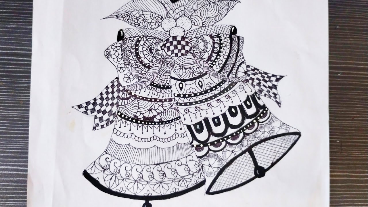 How to draw Christmas bell|Easy Merry Christmas Drawing|Christmas day ...