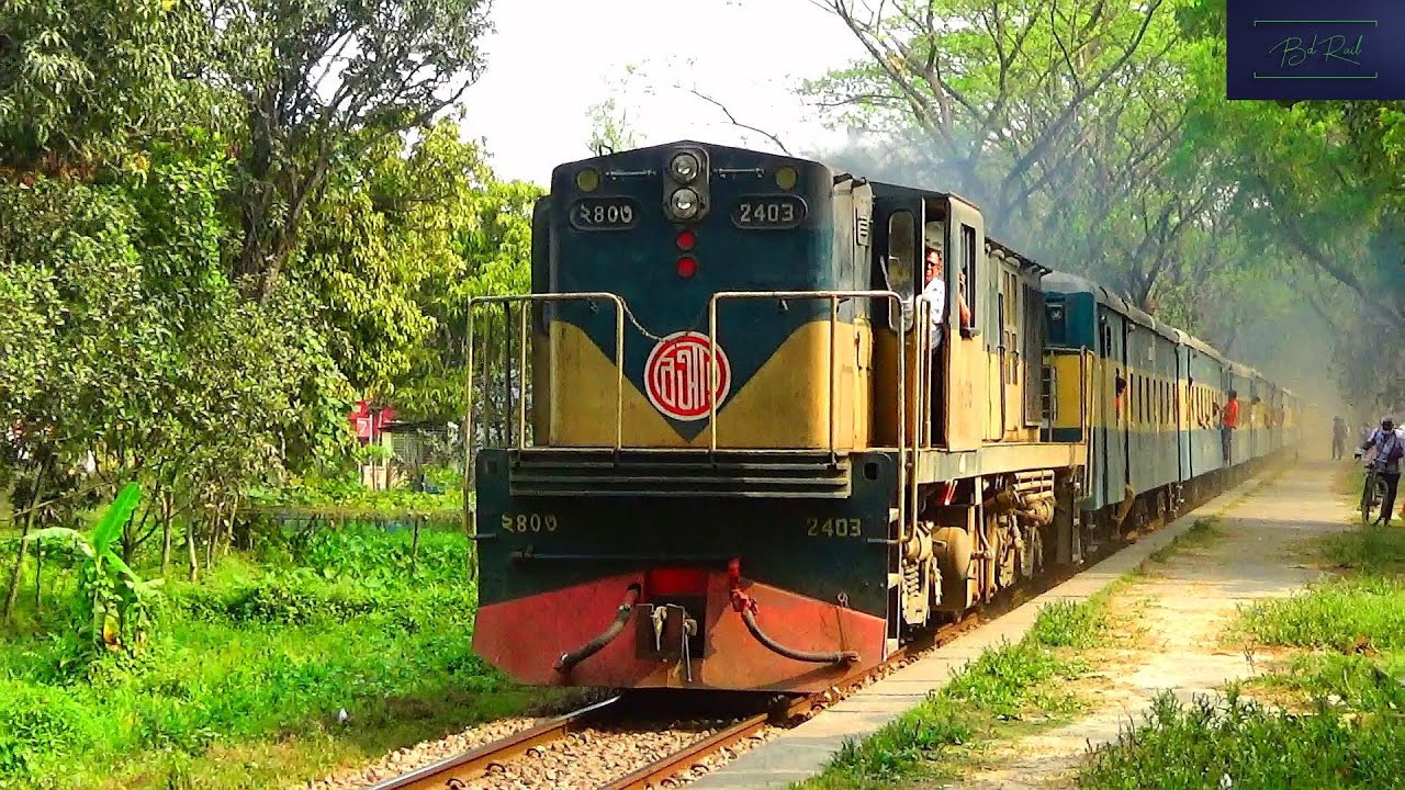 High speed Agnibina express train through pass at Mymensingh ...