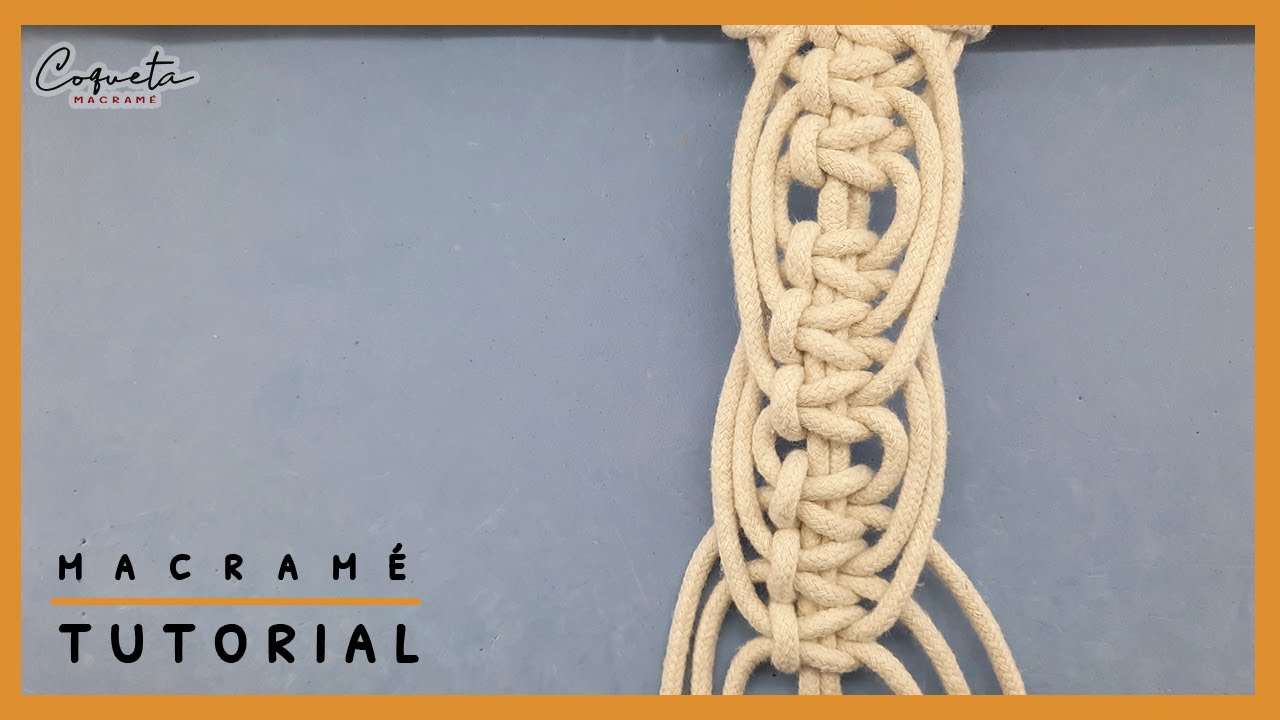 Crea este diseño de Macramé utilizando el Nudo plano o cuadrado - YouTube
