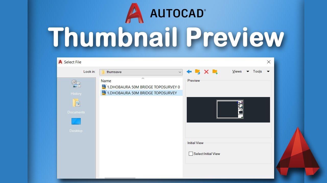 How to change the drawings thumbnail preview in AutoCAD - YouTube