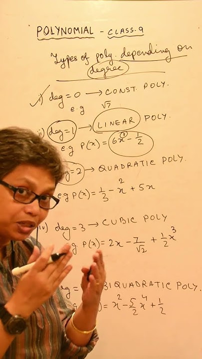 Polynomial(6)-Types of polynomials based on degree #maths #mathematics #class 9 - YouTube