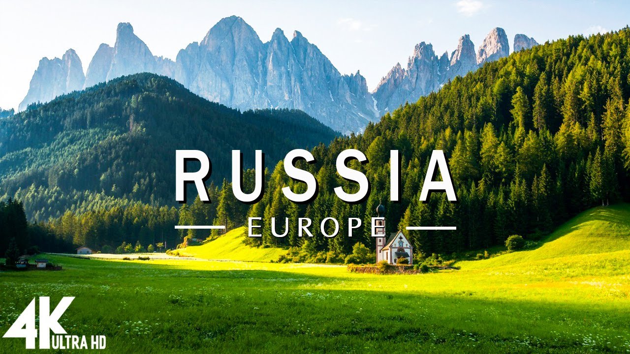 FLYING OVER RUSSIA (4K UHD) - Relaxing Music Along With Beautiful ...