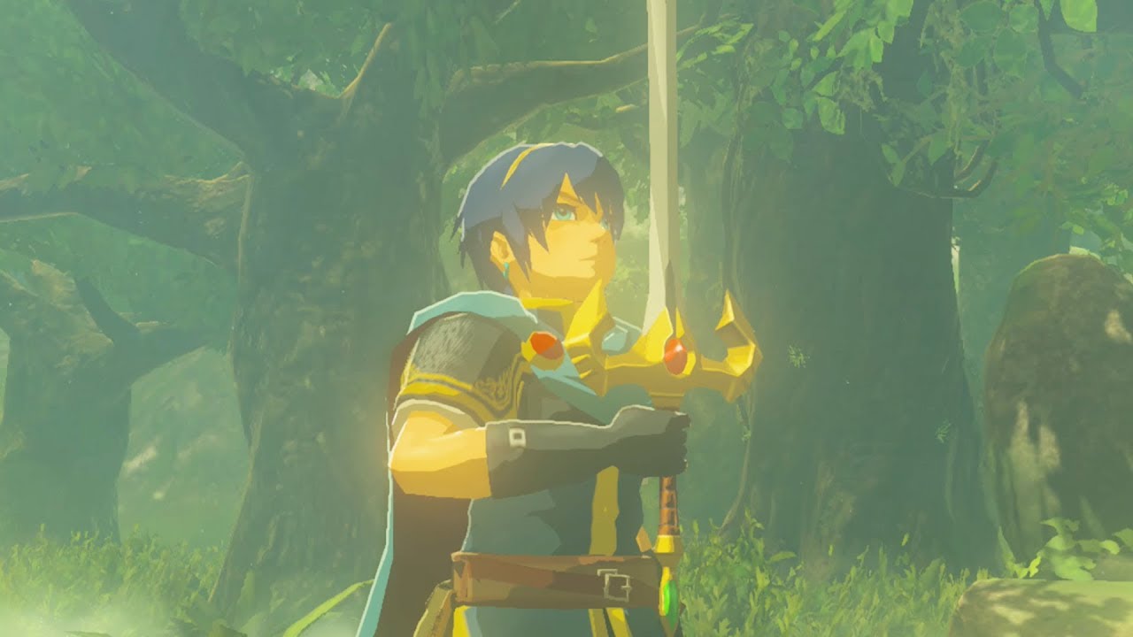 Marth Pulls Out The Exalted Falchion - Zelda Breath of the Wild - YouTube
