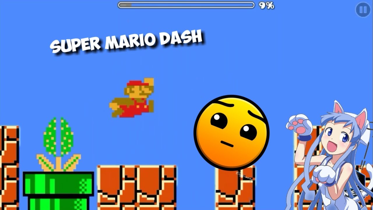 GEOMETRY DASH SUPER MARIO DASH By Groose22 (Hard)(1/3 Coins) - YouTube