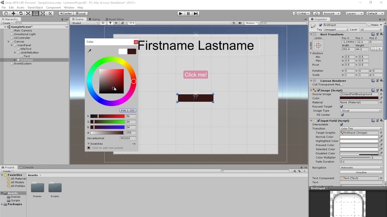 SGD 113: Creating Input Fields - YouTube
