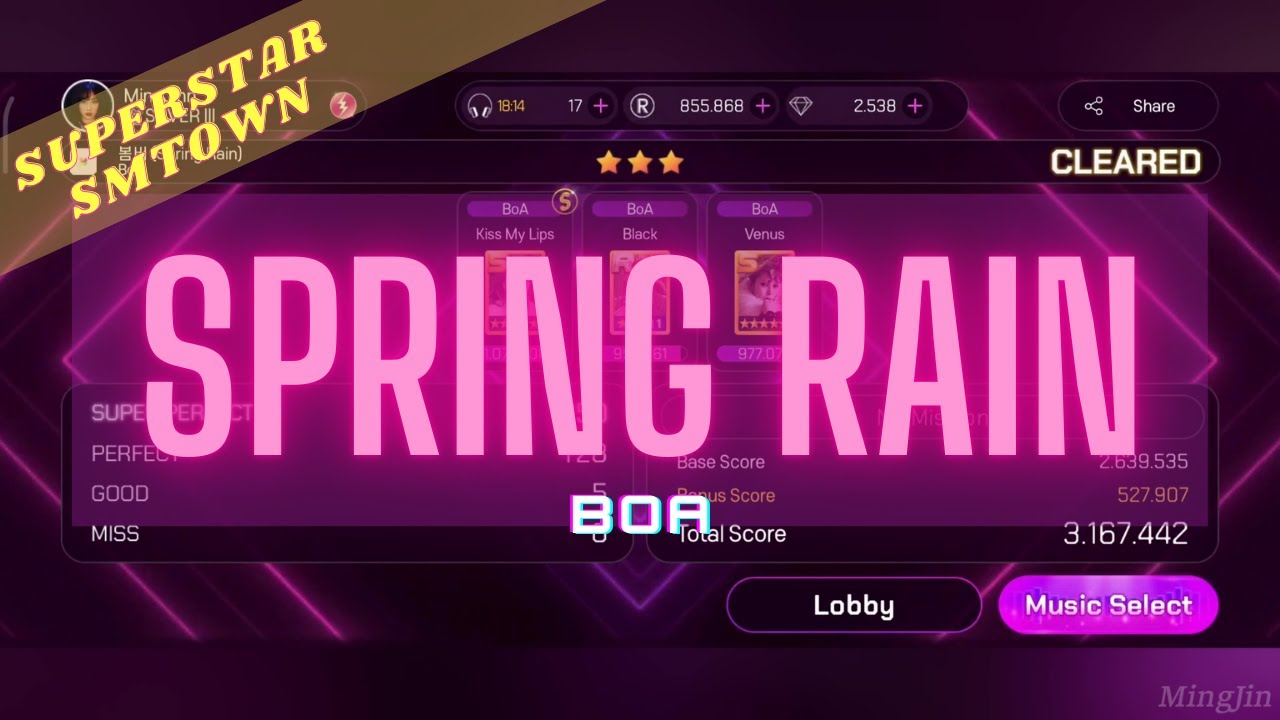 SPRING RAIN - BoA | Hard mode ⭐⭐⭐ | SUPERSTAR SM - YouTube