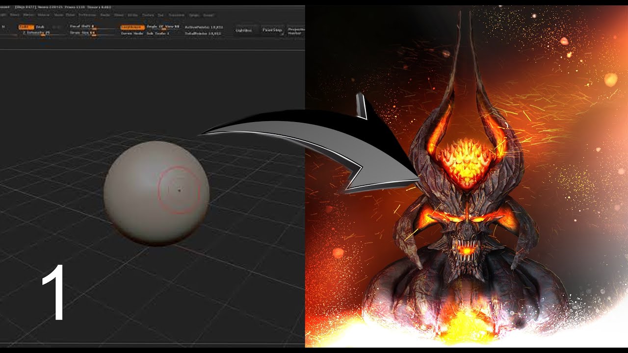 Zbrush Sculpt for Dante Devil Trigger || Devil May Cry 5 || Time Lapse ...