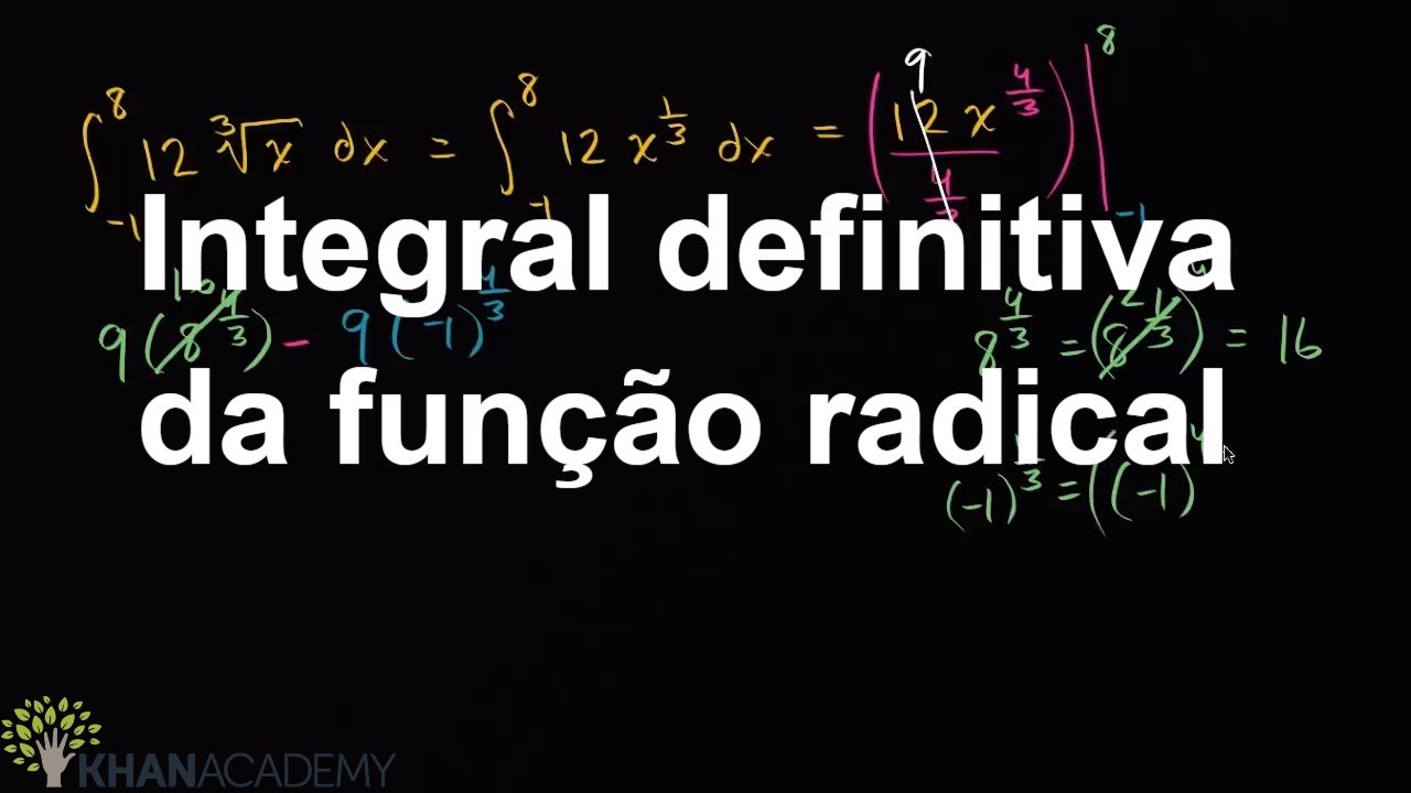 Integral definitiva da função radical | Matematica | Khan Academy - YouTube