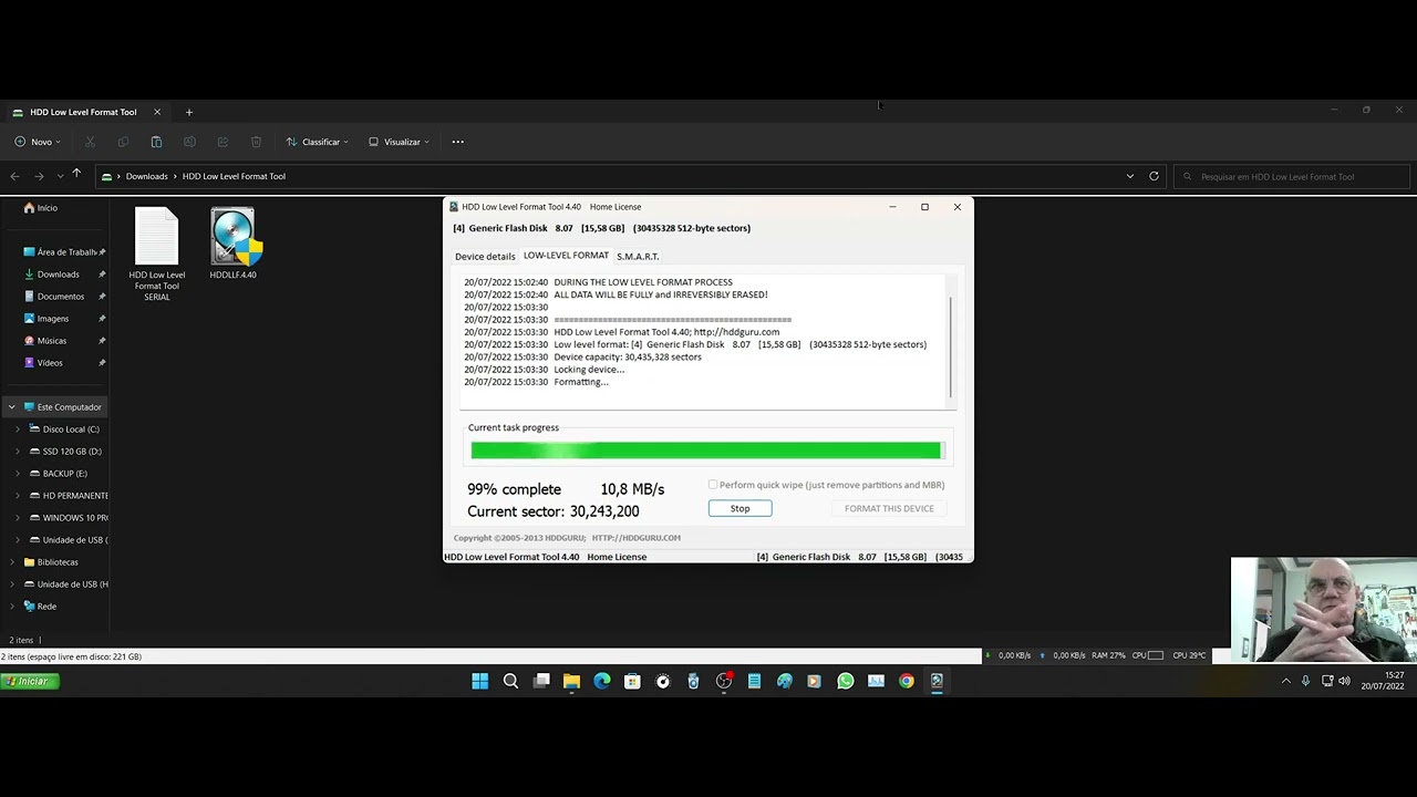 Formatação completa na pratica com HDD Low Level Format Tool - YouTube