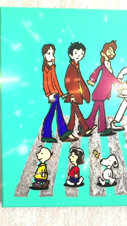 Картина Битлз и Снупи #art #подарок #thebeatles #snoopy #битлз #картина ...