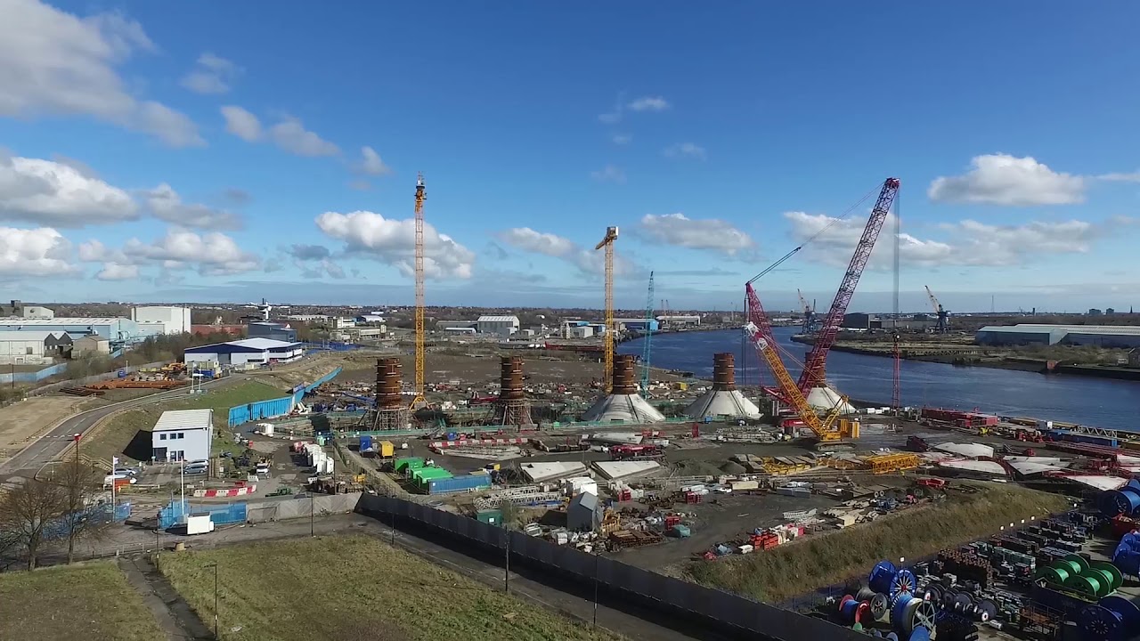 BAM Nuttall & EDF - Blyth Wind Turbines - YouTube