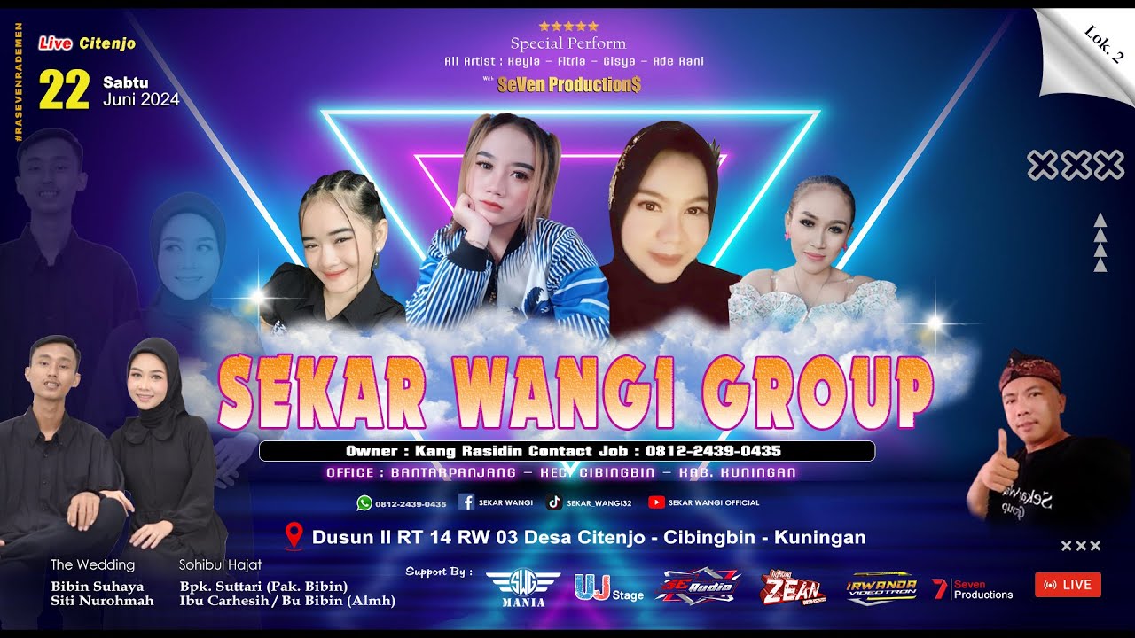 🔴 Live "SEKAR WANGI" Group Music Entertainment || Wedding Bibin Suhaya & Siti Nurohmah || 22.06. ...