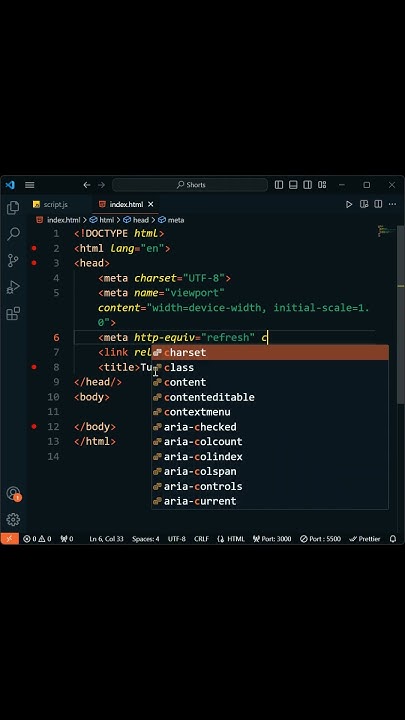 Refresh Meta Tag HTML #html #html5 #webdevelopment - YouTube