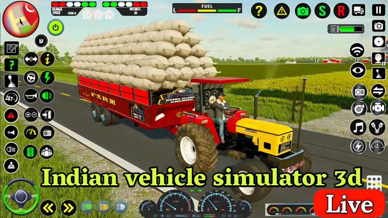 Indian Tractor Game Live🔴 // Indian Vehicle Simulator 3d Game // New ...