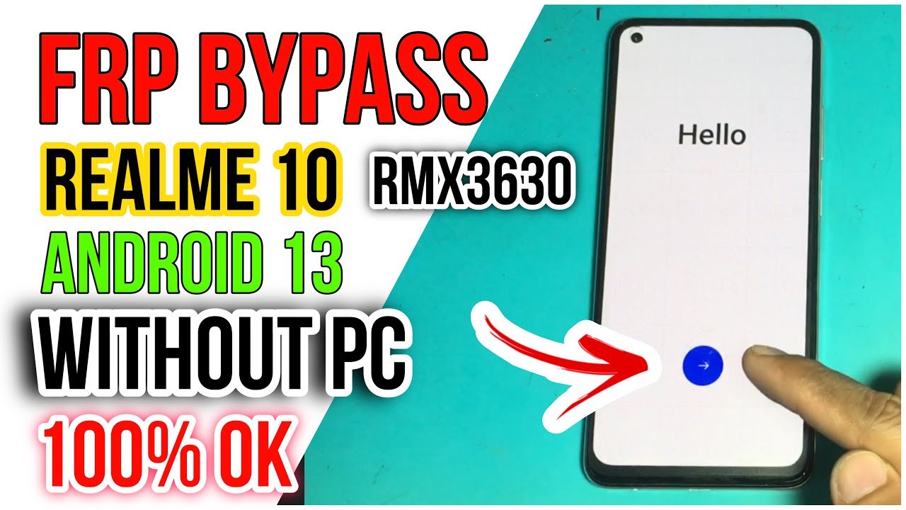 Realme 10 (RMX3630) FRP bypass Without PC 100% working Android 13 - YouTube