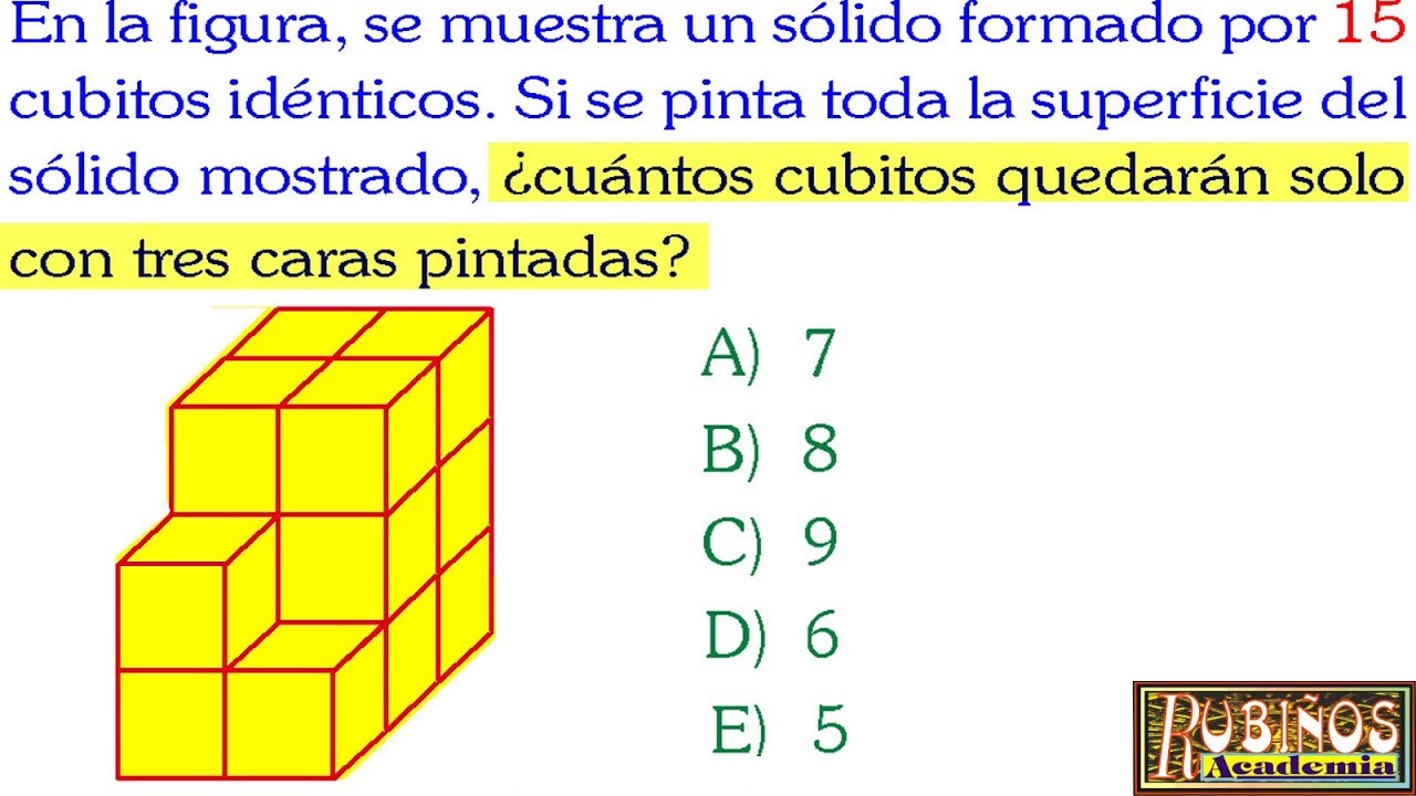 Examen de Admisión a la Universidad Conteo de Cubitos Solucionario SAN ...