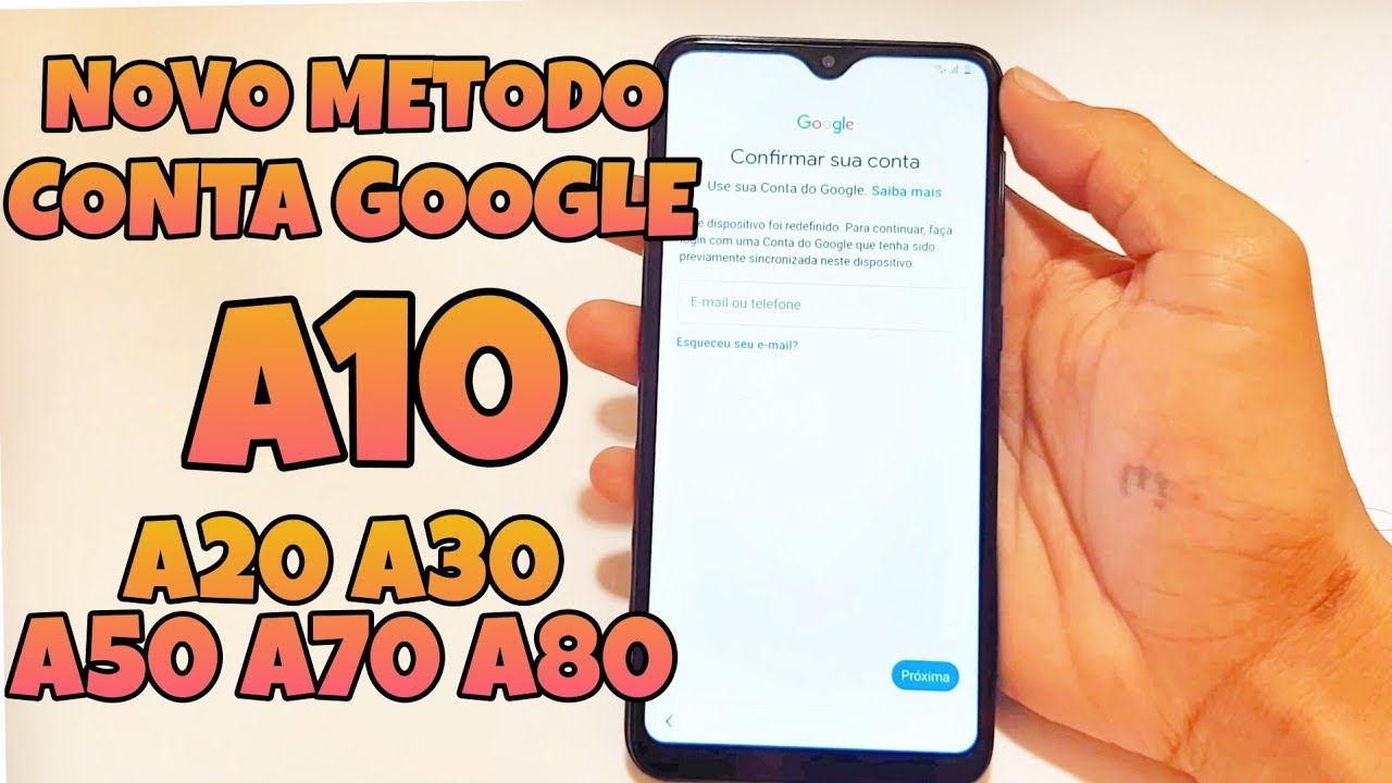 Como remover a conta google do Galaxy A10,a20,a30 Novo Método 2021 ...
