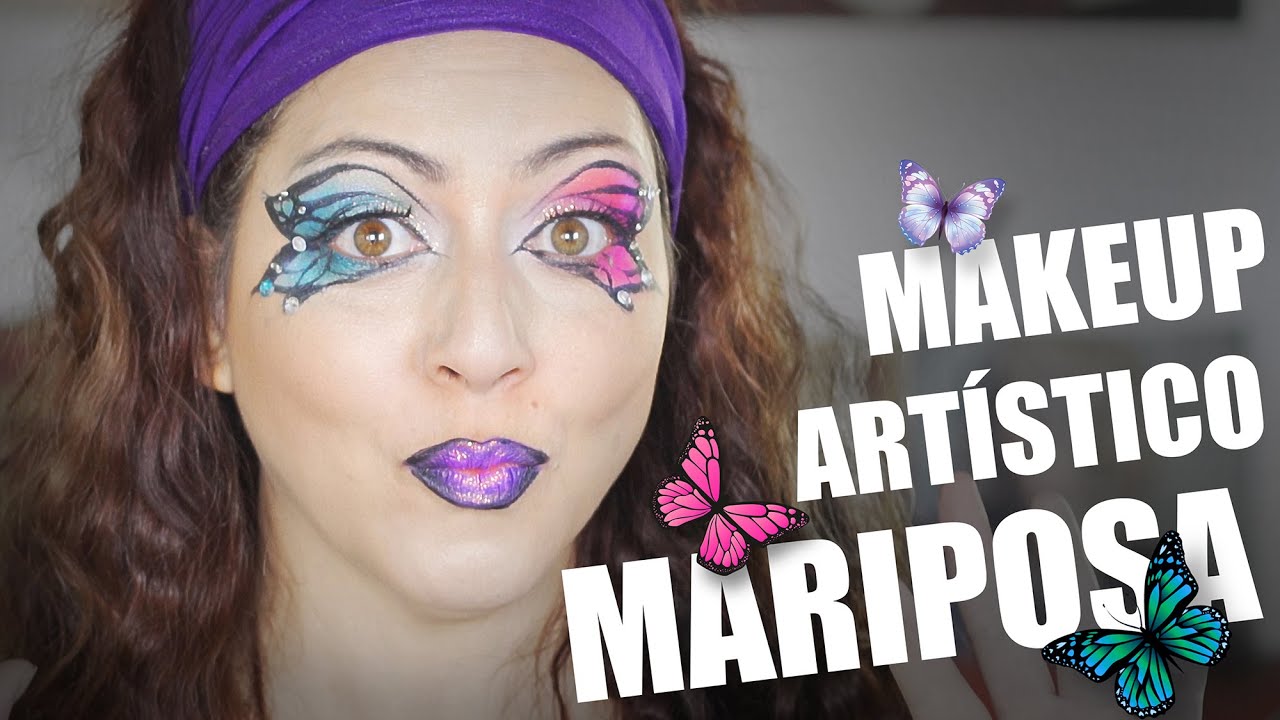MAQUILLAJE ARTÍSTICO - MARIPOSAS fáciles y bonitas - YouTube