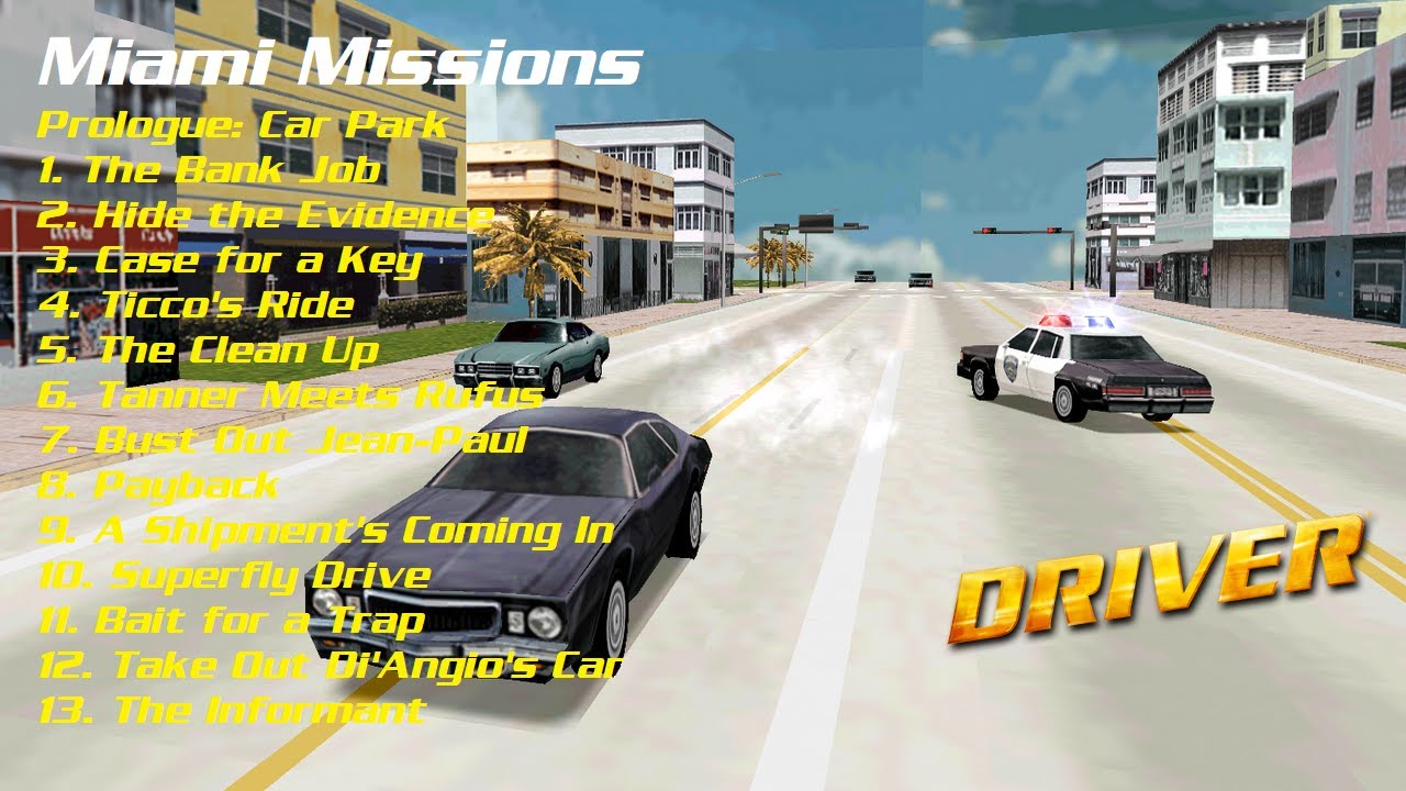 Driver 1 (PS1|PXGP) (1|4) / Miami Missions [16:9/4K@30] - YouTube