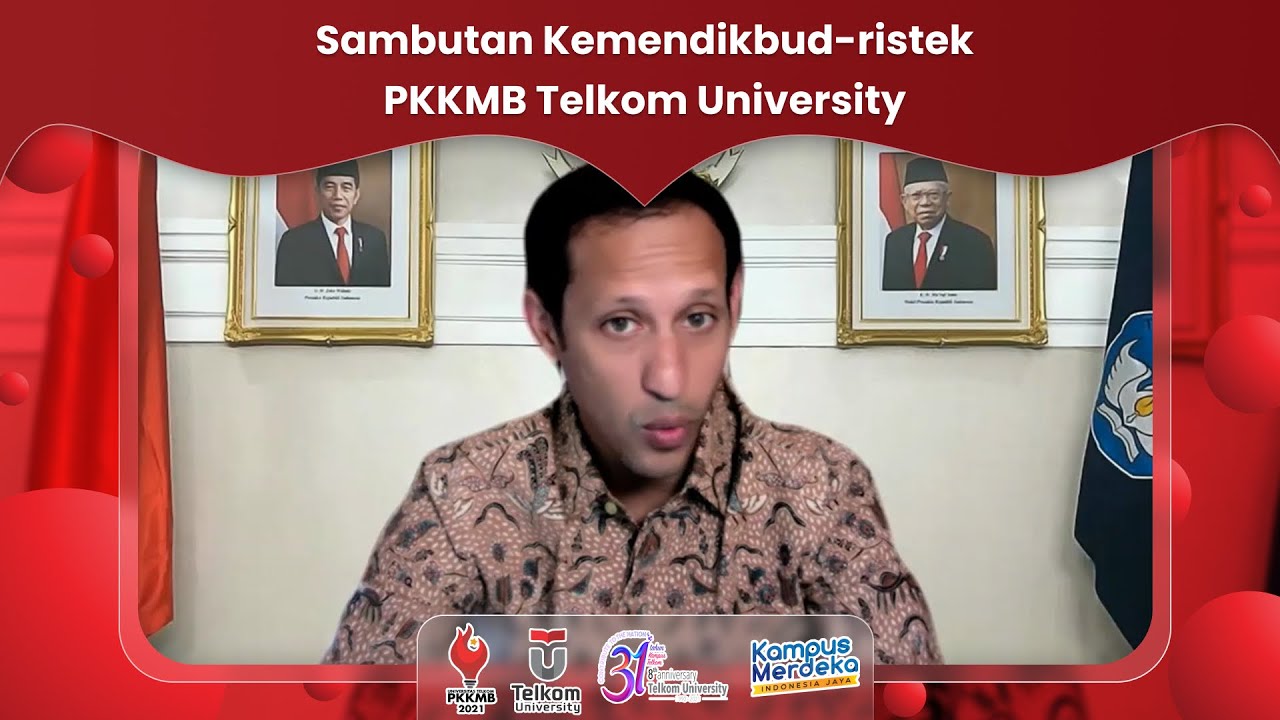 Sambutan Mendikbudristek PKKMB Telkom University - YouTube