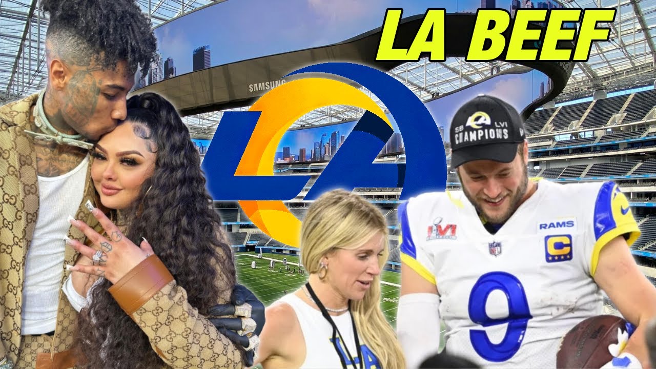 Blueface Brings Skrippers To Rams Game. Chaos Ensues - YouTube