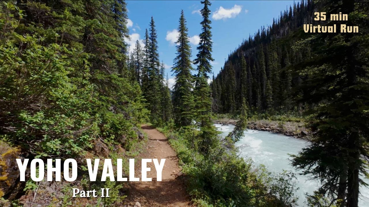 Canadian Rockies Yoho Valley Trail Run (part II) | Virtual Run - YouTube