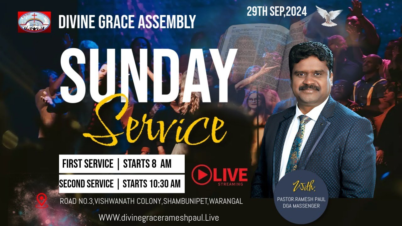 🔴 Sunday Service || Pastor Ramesh Paul || Divine Grace Assembly || 29 ...