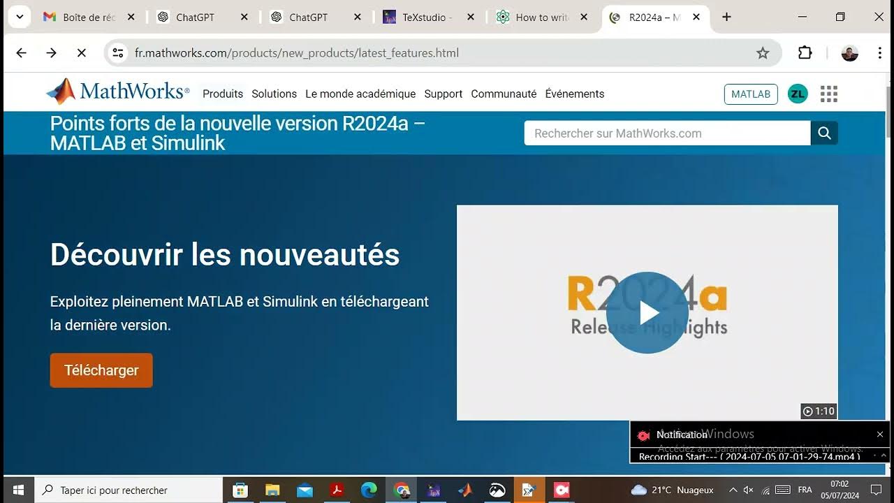 comment installer matlab R2024a - YouTube