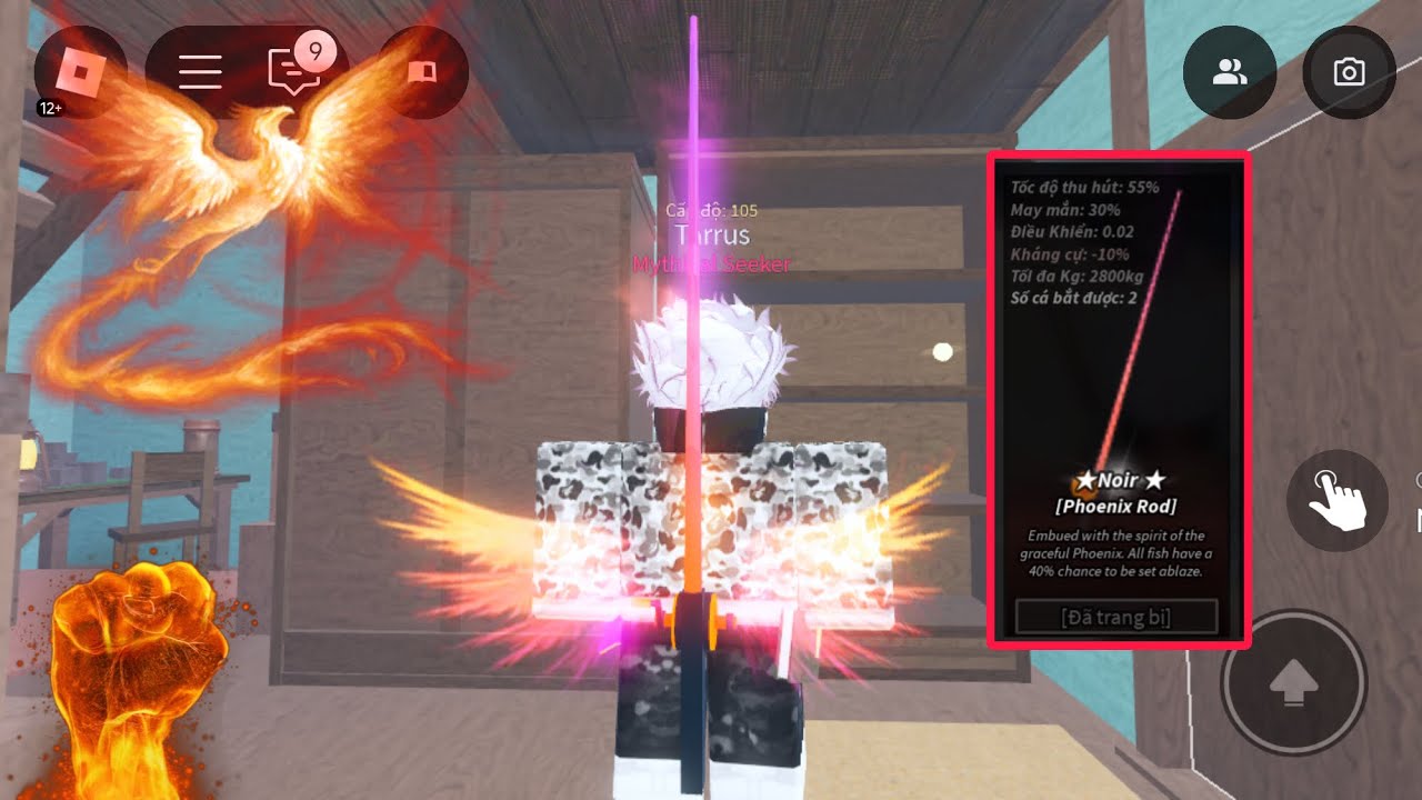 Roblox | Cách lấy cần câu Phoenix Rob cực đơn giản trong Fisch 🎣💸💸🪽💰 ...