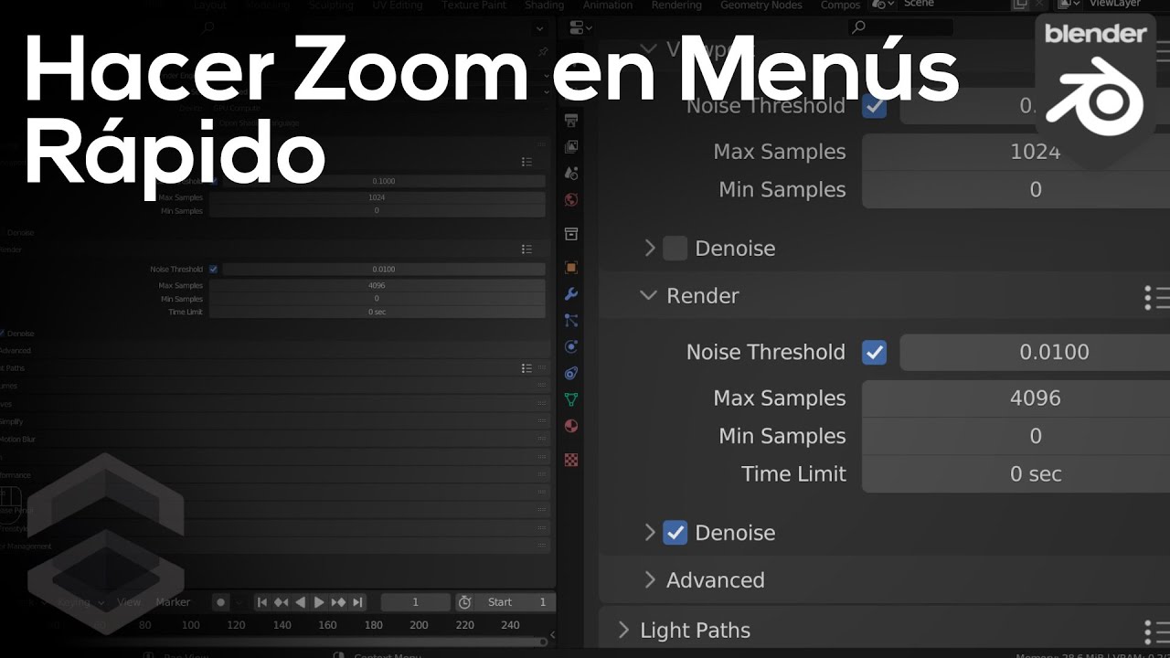 Hacer Zoom en Menús Rápidamente en Blender 3.2 - Consejos Rápidos - YouTube