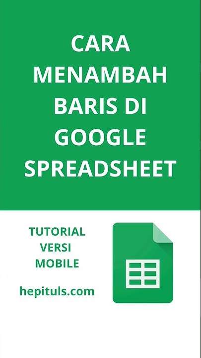 Cara menambah baris di google spreadsheet #tutorial #belajar #ilmu - YouTube