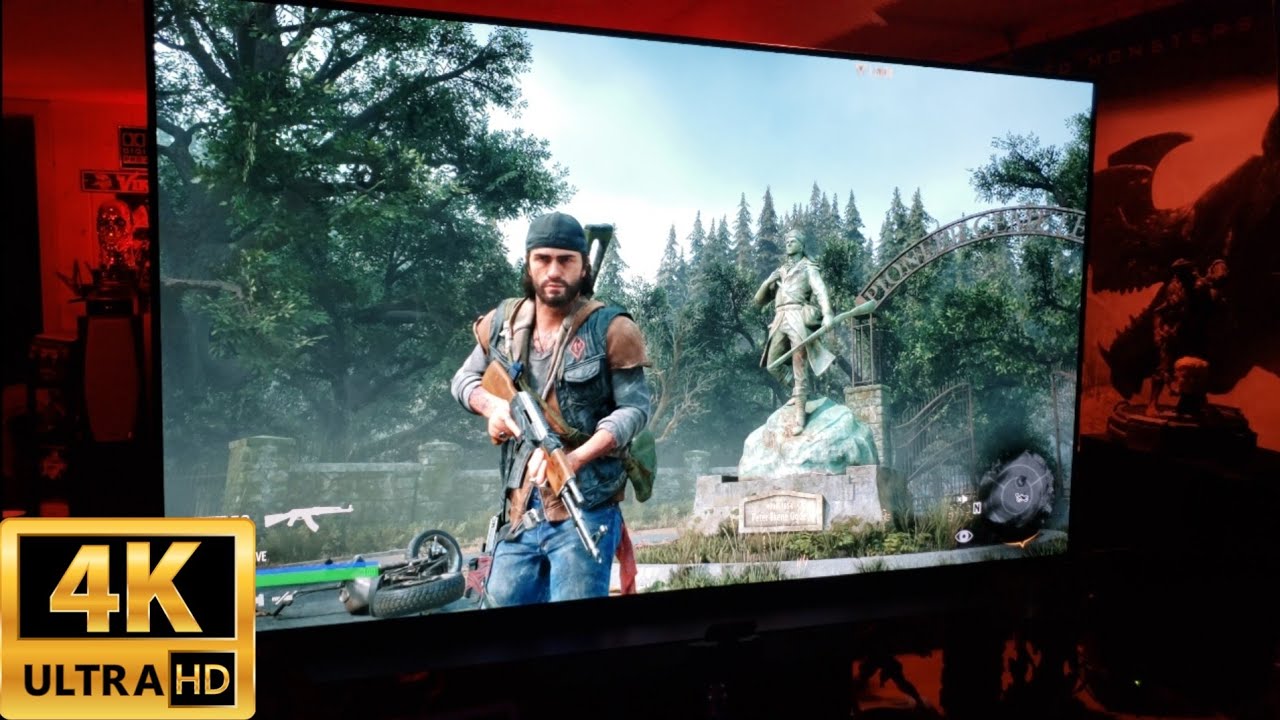 [4K] 2020 LG C10 55" CX 4K OLED TV : Gaming Showcase! - Days Gone - YouTube